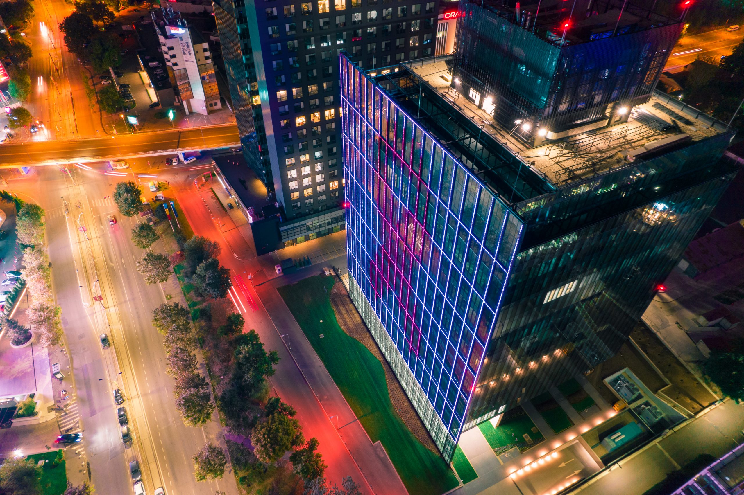 Globalworth Square and Globalworth Tower illuminated in pink to fight ...