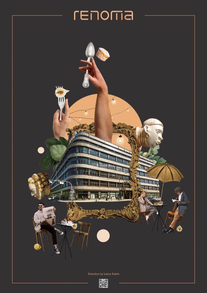 How the artist created a collage to represent Renoma - Globalworth